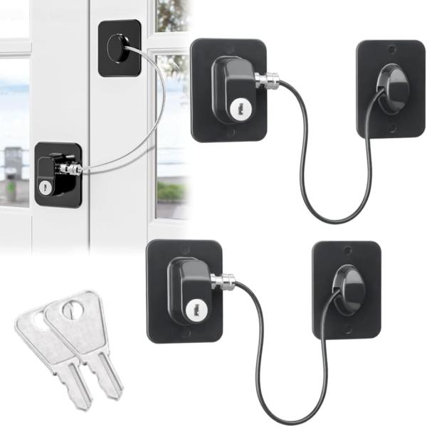 バリエーションコード : 2B9O461YP9「強力なドアロックで安心を守る」冷蔵庫や引き戸、引き出しに簡単取り付け可能なドアロック。鍵を使用してワイヤーの脱着を行うため、子供やペットによる誤操作の心配も不要。窓やドアにも対応し、赤ちゃんや...