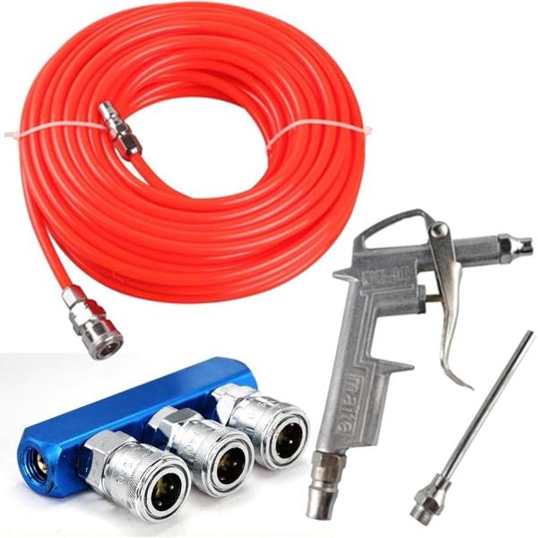 バリエーションコード : 2B9DIN0GKO「エアホース＆エアダスター＆エアソケット」エアーホースとエアーダスターガンとエアーソケットのセットです。工場、自宅、車の整備、DIY、オフィス、事務所、店舗など幅広くご利用いただけます。「エアー...