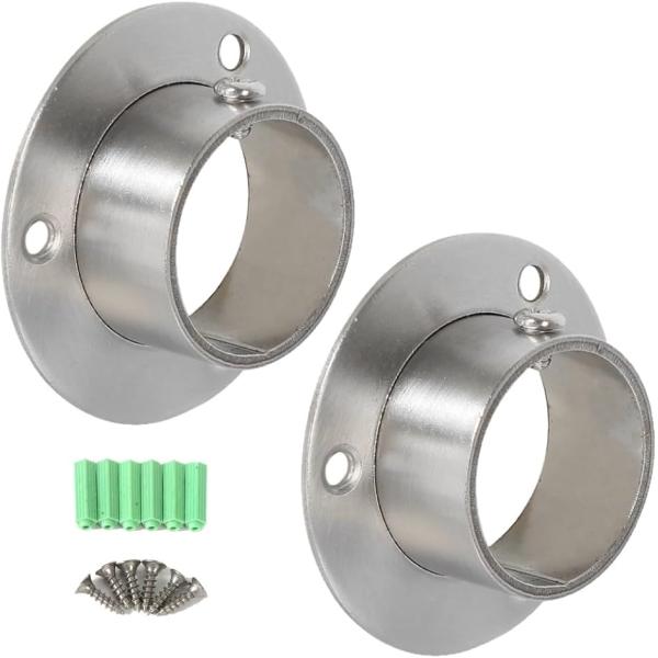 バリエーションコード : 2B9DPPH9GR「錆びに強いステンレス製」ロッドやポールの固定にお使いいただけるフランジになります。ステンレス製のため屋外でも使用でき、洋服の保管などハンガー掛けにお使いいただけます。「振動でも外れない形状」凸...