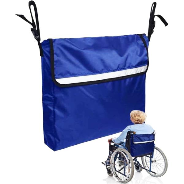 バリエーションコード : 2B9DVDGRCQ車椅子の背面に取り付けられる、大容量の「防水車いす用収納かばん」です。ブラックとブルーの2カラーからお選びいただけます。左右のストラップで長さやフィット感を自由に調整でき、取り付け・取り外しが簡...