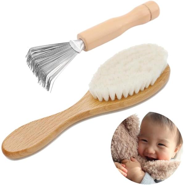 「ぬいぐるみ用ブラシセット」ぬいぐるみの汚れ除去や毛並みを整ることができ、元のような毛並みに戻すことができます。「毛並みを整える羊毛ブラシ」柔らかい羊毛ブラシで汚れを取り払い、毛並みを整えることができます。「毛玉を除去できる起毛ブラシ」毛玉...