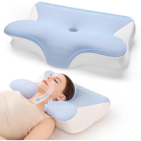 バリエーションコード : 2BUF6D4XQ4「人間工学に基づいた立体構造で快眠」人間工学に基づいてデザインされた波型とくぼみ型の組み合わせる立体構造のPursay安眠枕。波型の側は、首を乗せる部分が波形になっているため、首と頭のカーブにフ...