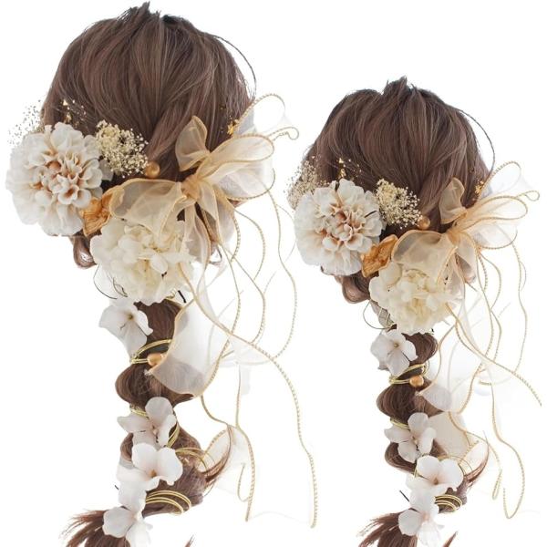 バリエーションコード : 2BU3GLK08L「オリジナルデザイン」 ［LALALA beauty flowers］の髪飾りは、専属デザイナーが一つひとつのディテールにこだわり、洗練された美しさを追求して創り上げています。トレンドを取り入れ...