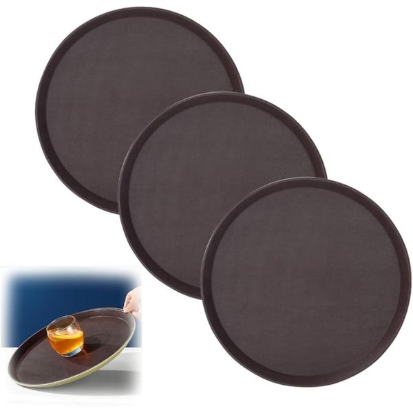 バリエーションコード : 2B9H084G6L業務用滑り止めトレイ3枚セットです。(35cm)　カフェ、レストラン、ホテルで多くで採用されています表面は耐摩耗性、対アルカリ性、耐酸性に優れた合成ゴムを使用しており、油や汚れがつきにくくお手入...