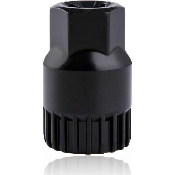 頑丈な素材： 45#スチール製で、黒く酸化処理された防錆加工が施されています。デザイン フラットな歯形設計により、ボトムブラケットカップとのかみ合わせ、頑固なボトムブラケットカートリッジの取り付けと取り外しを非常に簡単にします。多目的なフィ...