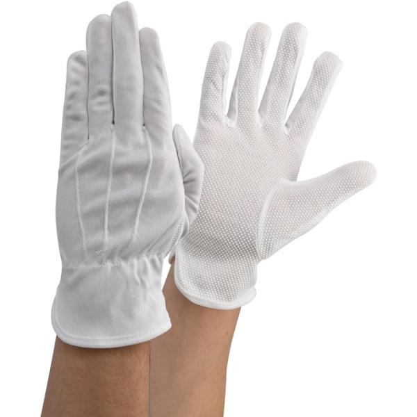 綿素材で着け心地の良い白手袋セットです。シンプルで無地デザインのため、タクシーやバスドライバー・警備員・誘導員の方から運搬作業用など多用途でお役立ていただけます。手袋には吸汗性のある柔らかく肌に優しい綿素材を採用しています。手のひら側には無...