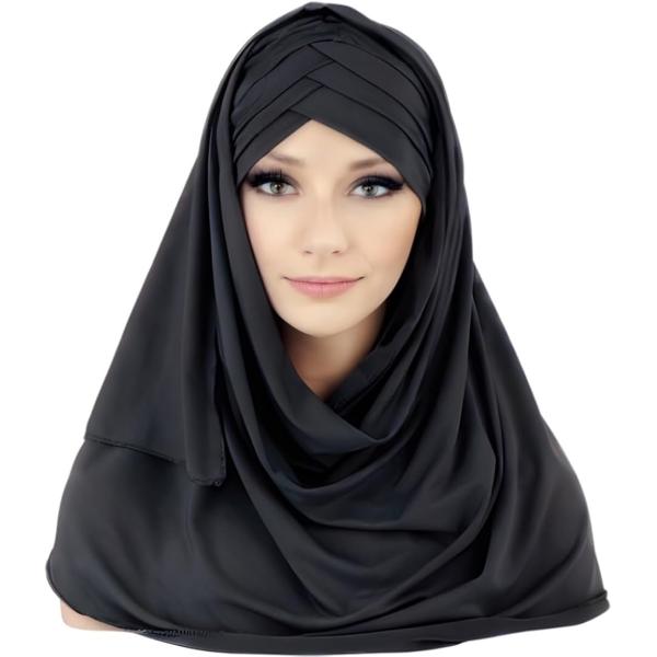 バリエーションコード : 2B9IHDRTNJ「美しいヒジャブ」額がV字になったデザインで顔周りをすっきりと見せてくれます。布をたっぷりと使っているので動くたびに美しくドレープが揺れます。ロングサイズのヒジャブなので慣れていない人でも簡単に...