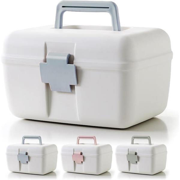 バリエーションコード : 2B9IO9DVK2＊見せ置き出来るデザイン／RIMINAくすみカラーBOXは、おしゃれなデザインと機能性を兼ね備えた薬箱です。この収納BOXは、見せ置きできるデザインが特徴で、薬や小物を整理しつつ、インテリアとし...