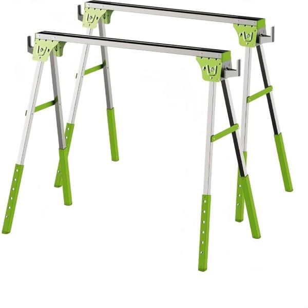 バリエーションコード : 2B9IUWXWRI「折り畳み脚」ソーホースの脚は折り畳みが可能です。使用しないときには脚を簡単に折りたたんで全体のサイズを縮小し、輸送時にはコンパクトにし、作業スペースや収納スペースを節約することができます。「6...