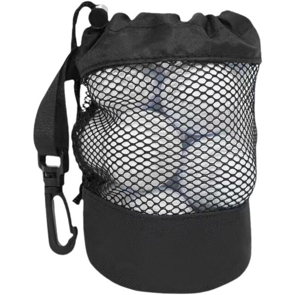 「ゴルフラウンドをスマートに」最大20個のゴルフボールを収納でき、巾着タイプで取り出しもスムーズ。ナイロン製で軽量かつ丈夫、折りたたみが可能なため持ち運びも楽々。カラビナ付きで、ゴルフバッグやベルトに簡単に取り付けられ、プレー中も快適にアク...