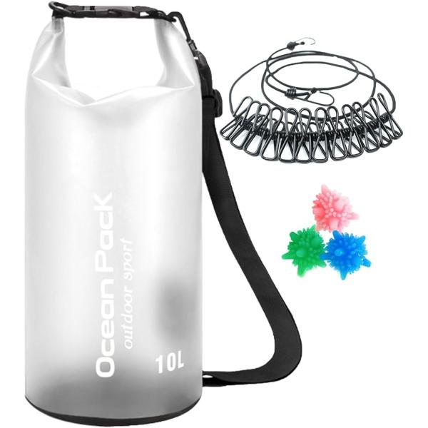 バリエーションコード : 2B9JJYX3SD旅先やアウトドア、キャンプ等、外出先で汚れ物を簡単に洗濯できる便利アイテムです。防水バッグ、洗濯ボール、洗濯バサミ付きロープの3点セット。洗濯機がなくても、このセットさえあれば簡単に洗濯が可能で...