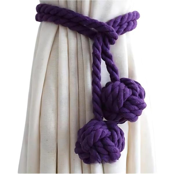 バリエーションコード : 2B9J3FG0T3「簡単取り付けのカーテンタッセル」二つのボール状紐が付いているので、ロープを通すだけで簡単にカーテンを束ねられる便利なタッセル。スタイリッシュなデザイン。「上質な綿麻素材」耐久性と柔軟性を兼ね備...