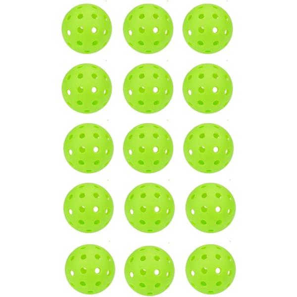 バリエーションコード : 2B9JRDCNQ4「商品紹介」サイズ:直径72mm、素材:プラスチック、カラー:グリーン 緑、セット内容:ボール10/15/20個セット ＊野球のバッティング練習のシャトル打ちの代わりにも使える穴あきボール。室内...
