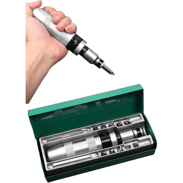 バリエーションコード : 2B9KCJXGGR「商品概要」ソケット交換可能なインパクトドライバーのセット（プラス マイナス 六角) です。なめたネジ、折れたネジ、錆びたネジやナット、固着したネジなどを外すことができます。「使用方法」インパク...