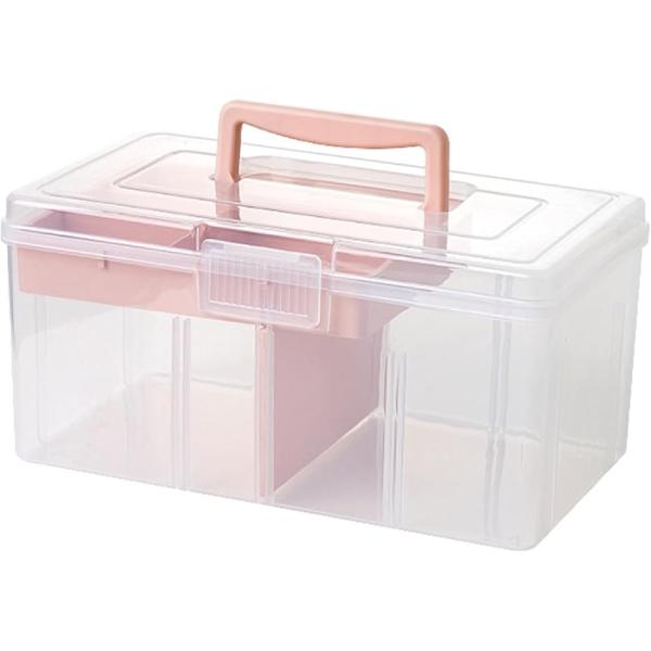 バリエーションコード : 2B9JYR6D5J「軽量で持ち運び便利」高品質PPプラスチック素材を使用し、軽量で持ち運びに便利なハンドル付き。どこへでも簡単に移動できます。「使いやすい透明デザイン」透明なデザインで中身が一目で分かり、必要な物...