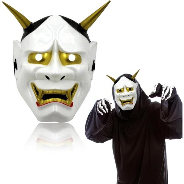 バリエーションコード : 2B9Q184GVJ「般若面」リアルで迫力満点。コスプレやイベントに.角は取り外し可能。ゴムベルト付き。＊素材：ポリ塩化ビニル＊仕様：眼・鼻・口部分は穴が開いています＊サイズ：高さ24cm、幅19.5cm「節分にも...