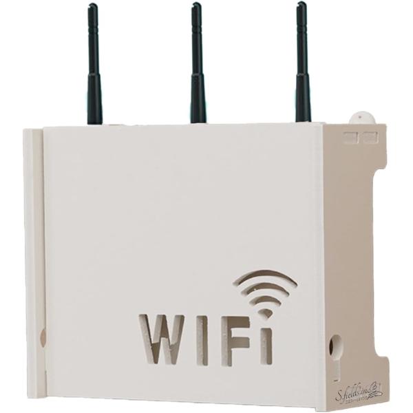 壁掛け式薄型WiFiルーター収納ボックスです。余分なケーブルや配線をすっきりとまとめ、中空デザインにより、通気性がよく、熱がこもることもなく、ホコリの侵入を防ぎます。シンプルでオシャレなホワイトデザインが、どんなお部屋のインテリアにもマッチ...
