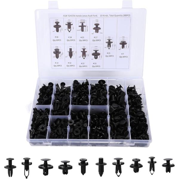 バリエーションコード : 2B9LS3TT4S「簡単取り付け」初心者でも簡単に取り付けが可能です。工具を使わずにしっかりと固定できるため、車の内装や外装の修理がスムーズに行えます「多用途対応」10種類のクリップが280個もセットになっている...
