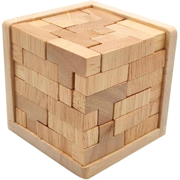 「知育と脳トレに」子供の発想力、大人の脳活に最適な立体パズル。T型ピースを組み立てて楽しく頭の体操をしましょう。「家族みんなで楽しめる」お子様からお年寄りまで夢中になる木製パズル。世代を超えて一緒に遊べるコミュニケーションツール。「シンプル...