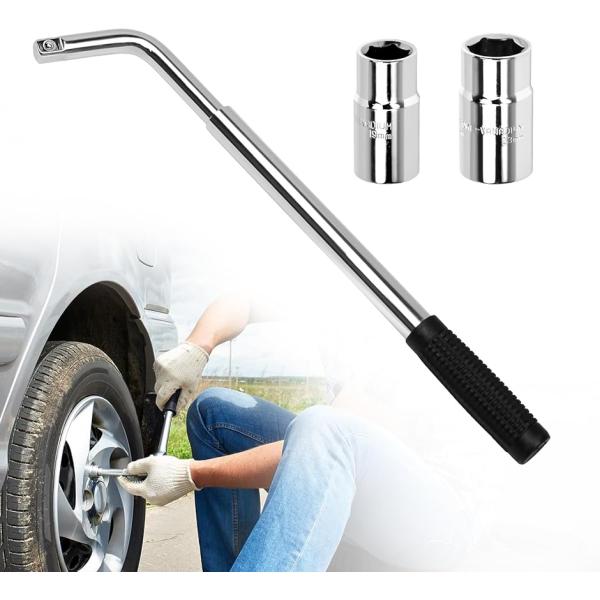 「商品仕様」商品内容：伸縮式レンチx1；クロームソケットx２（ 17mm / 19mmx1、 21mm / 23mmx1）；収納ポーチx1。「使いやすさ」350mmから500mmまで自由に調整できる格納式のデザインなので、頑固なナッツを簡単...