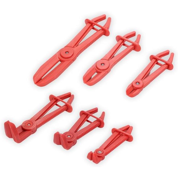 バリエーションコード : 2B9NH8X92Dロック機能付き ホースクランププライヤー 6種類セット：車のメンテナンスを行う際に役立つロック機能つきのクランププライヤー セットです。異なるサイズ・形状のホースプライヤー6種類セットになってお...