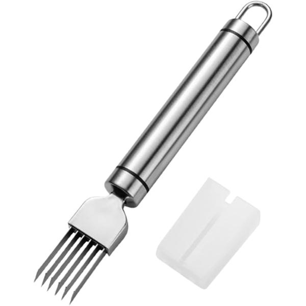 バリエーションコード : 2B9NYCXLR0「簡単白ネギカッター」 オールステンレス製で白髪ネギを簡単にカットできます。6枚の刃が均等に配置されており、ネギを素早く均一にスライスできます。手に馴染む設計で、細切り野菜を作れる便利なキッチン...