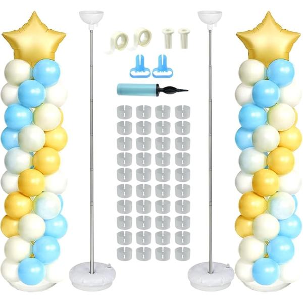 複数のバルーンをタワー状にデコレーションできるバルーンスタンドキットです。ボリューム感のある飾り付けはパーティー気分を盛り上げること間違い無し。結婚式・誕生日・イベント・クリスマス・文化祭といったシーンにピッタリのアイテムです。台座と袋に水...