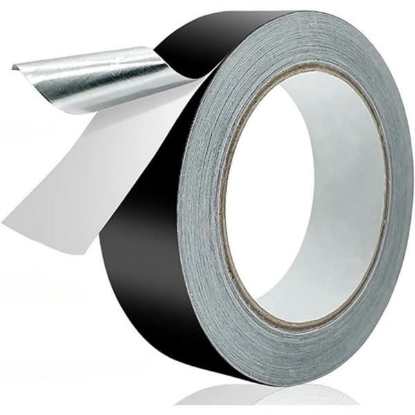 「ブラックアルミテープ」 強力な粘着力を持つブラックアルミテープです。防水性と耐熱性を兼ねそなえ、高い耐候性により過酷な環境下でも長期間の使用が可能です。「簡単に使える」 手でアルミテープを簡単にカットできるため手軽にご使用できます。台紙付...