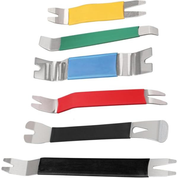 「内装作業の必需品。内張りはがし6点セット」 車の内装作業に最適な「内張りはがし6点セット」は、パネルやクリップの取り外しをスムーズに行える専用工具。高品質な素材で作られており、初心者からプロまで安心して使えるデザイン。車のドアパネル、ダッ...