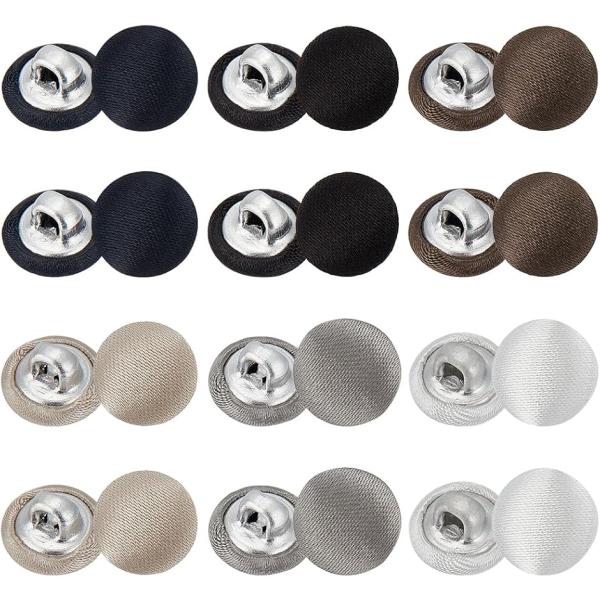パッケージ内容：96個ボタンは、ブラック、紺色、ココナッツブラウン、ライトタン、グレー、ホワイト、6色、各色16個、合計96個。さまざまな色のマッチングのニーズを満たす。サイズ詳細；ボタンのサイズは10x7mmで、2mmの穴が開いており、裁...