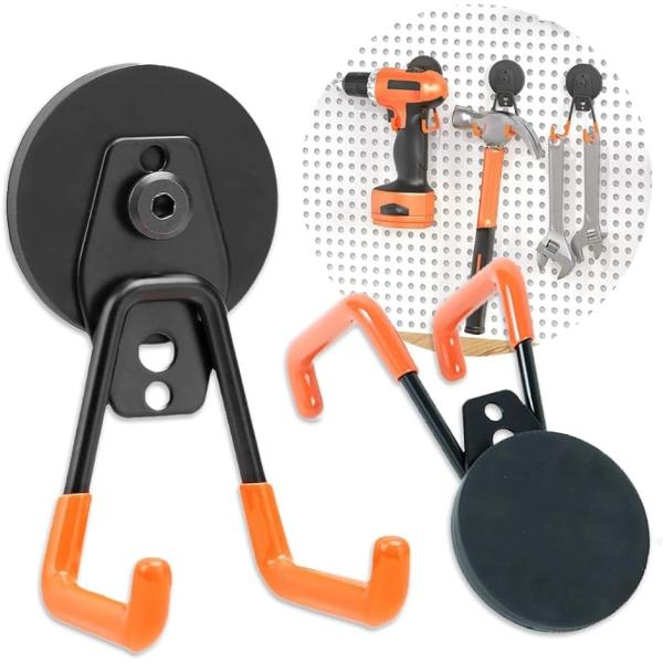 バリエーションコード : 2B9OIYRYNK「強力なマグネットタイプのフック」強力な磁石で設置するガレージフック2個セットです。壁、シェルフやキャビネットに穴を開けることなく簡単に設置・取り付けが可能。マグネットサイズは設置場所や収納する...