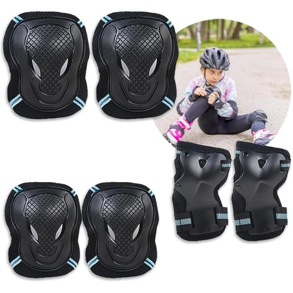 バリエーションコード : 2B9OY2HLRF「自転車やスケボー練習のケガ防止に」手首・肘・膝をしっかり守る、プロテクター6点セットです。子供の自転車練習やスケートボード、ローラースケートなど怪我の多い競技の特訓に。転倒時にパッドが衝撃を吸...