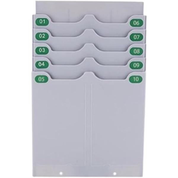 バリエーションコード : 2B9P3Q4I0F「便利な壁掛けタイプ」 勤怠管理に必須なタイムカードを収納できるタイムカードラックです。カードホルダーのポケットにはわずかな前傾角度があり、タイムカードをラクに取り出すことができます。「大容量に...