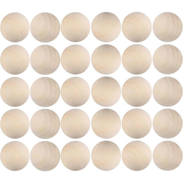 バリエーションコード : 2B9P8648DI天然木材（ヘム材）製、木製ボール30個セット（穴なし）。綺麗に研磨された滑らかな木肌は塗装し易く、木工クラフト、木工アートに適しています。天然木材の木球は個々に異なる木目が芸術的で美しく、エコア...