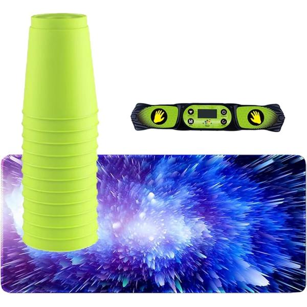 バリエーションコード : 2B9LF4VX02すぐに始められるスポーツスタッキングセット。カップ12個 ＆ マットのセットです。スポーツスタッキングは、12個のカップを様々なやり方で積んだり崩したりしながら、集中力と瞬発力を育み、スピードを...