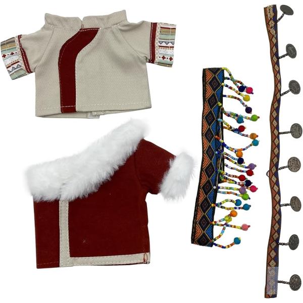 バリエーションコード : 2B9PQ23HS1ぬいぐるみ用のエスニック風民族衣装のセットです。「 適用サイズ 」約20cm綿人形「 セット内容 」服2点・髪飾り・ベルト　＊ネックレス・ピアス・人形本体は含まれません。人形本体は含まれません。...