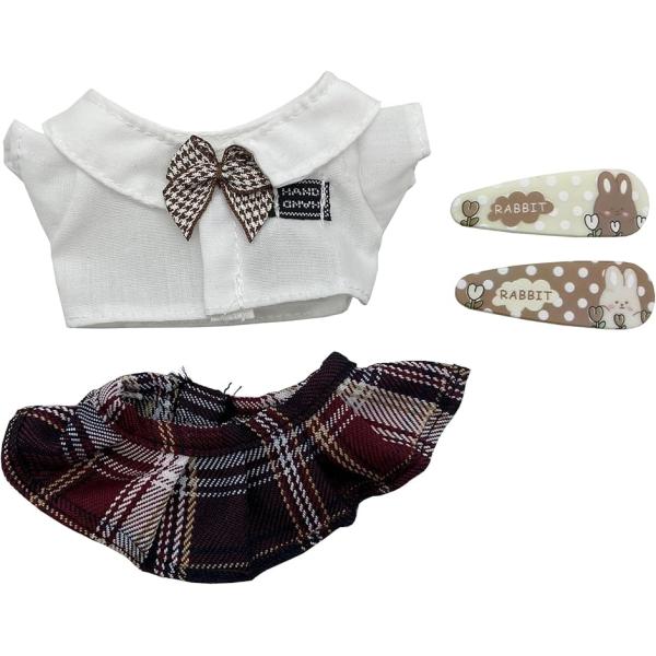 バリエーションコード : 2B9PQNHP95ぬいぐるみ用の学校制服です。「 適用サイズ 」約10cm・20cm綿人形「 セット内容 」男子　シャツ・ズボン・ネクタイ / 女子　シャツ・スカート・ヘアピン　＊人形本体は含まれません。黒のジャ...