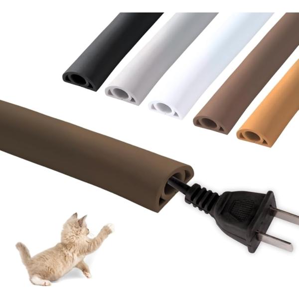 バリエーションコード : 2B9PU8N9IY「柔軟なPVC素材」柔らかいPVC素材を採用し、必要に応じて曲げたりカットしたりできます。踏んでも痛くなく、コードをやさしく保護します。デザインもインテリアを邪魔しないシンプルなデザイン。両面テ...