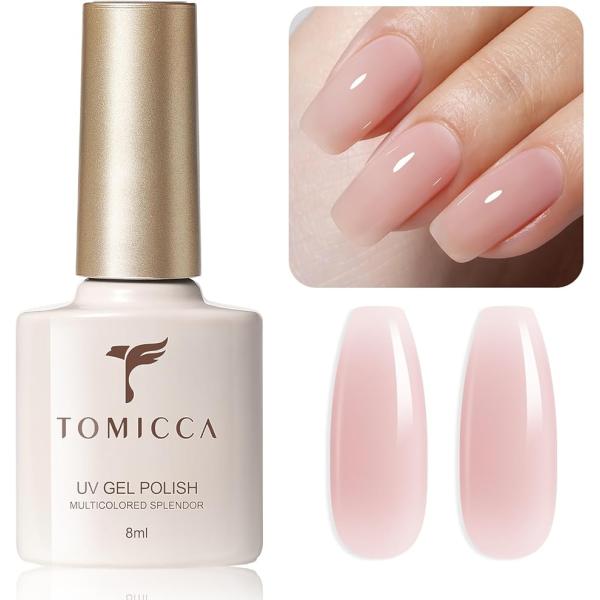 バリエーションコード : 2BUF69466F「ゼリースタイルのジェルネイル」オパールゼリーな質感にこだわったネイルジェル、透明感たっぷり。さりげなく洗練された透明感のあるヌードスタイル。日常生活、仕事、デートに使えます。フレンチネイルを作...