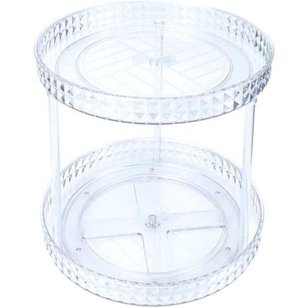 「大容量でスッキリ収納」幅23.5x高さ22cmのコンパクト設計ながら、化粧品やスキンケア用品を効率的に収納可能。散らかりがちなドレッサーや洗面台も整い、見た目も機能性も向上します。「360°回転で時短」滑らかなボール構造により、360度回...