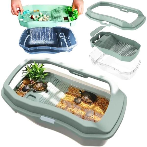 バリエーションコード : 2BUW1TCU32「簡単にお水の交換ができる」水換えの手間を大幅に軽減できる設計です。排水バスケットを軽く持ち上げるだけで、スムーズにお水の交換ができるので、手間なく清潔な飼育環境を維持できます。亀との楽しい時間...