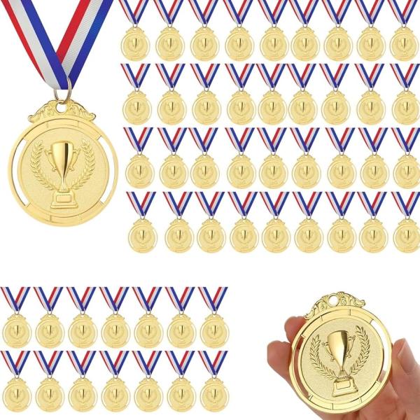 高品質な亜鉛合金素材 本製品の金メダルは高品質の亜鉛合金素材で作られており、丈夫で耐久性に優れています。長期間保存できるため、特別な思い出を残す記念品としても最適です。記念に残る美しいデザイン 優勝メダルとしてふさわしい高級感のあるデザイン...