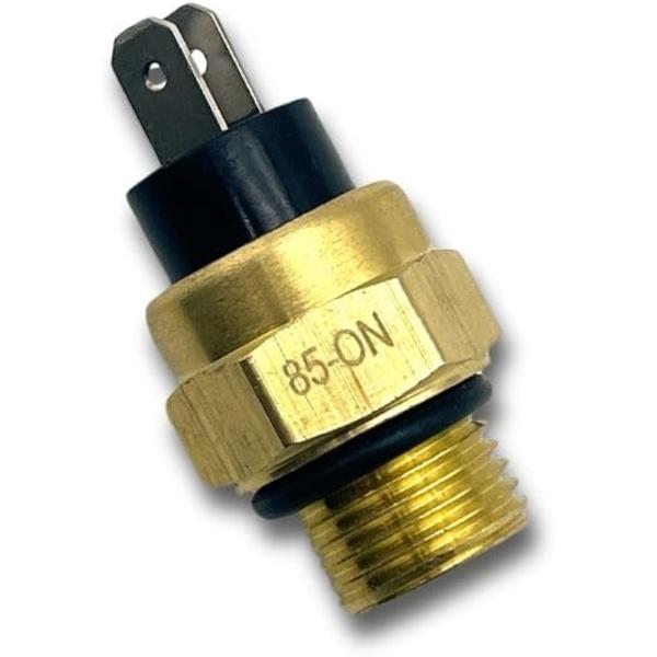 バリエーションコード : 2B9RS8KR8C85℃ロー添付サーモファンスイッチM16-P1.5汎用社外品です ラジエターのロワタンク・冷却水通路に取付されているスイッチとなる部品です ラジエター内の温度が高温過熱になりエンジンブローしない...