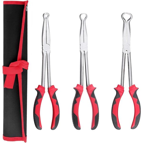 バリエーションコード : 2B9RR4IJYV入手できるもの: この3点セットには、5/16インチ、1/2インチ、3/4インチの3種類のリングノーズ径の11インチ・ロングリーチ・ホース・グリップ・プライヤーが含まれています。持ち運びに便利な...