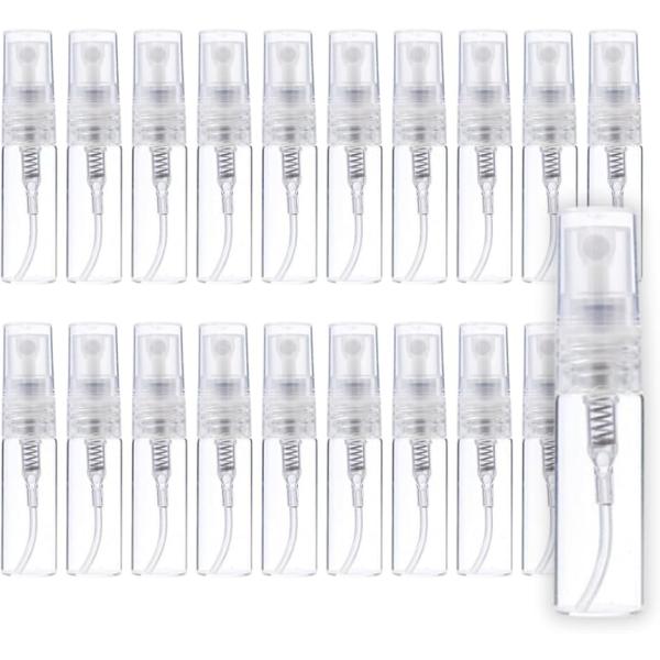 バリエーションコード : 2B9RRQ3C63「シーンを選ばない便利な20本セット」香水やアルコール、化粧水の小分けに最適なガラス製スプレーボトル20本セット。振っても向きを変えても液漏れしない安心設計で、残量が一目でわかる透明ボトルを採用...