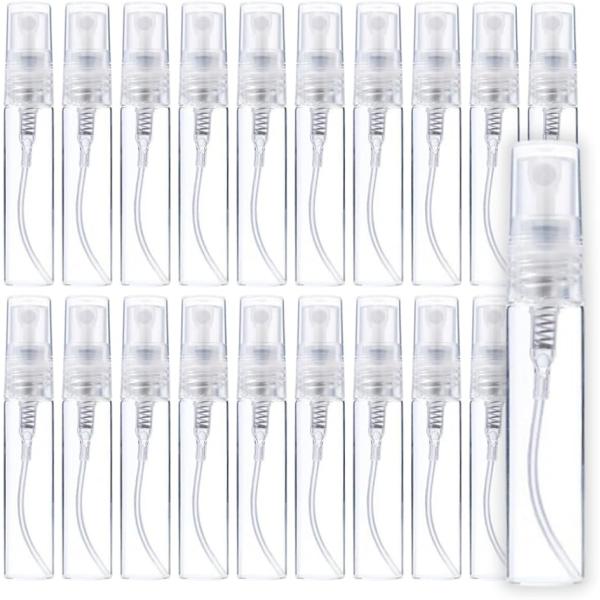 バリエーションコード : 2B9RRQ3C63「シーンを選ばない便利な20本セット」香水やアルコール、化粧水の小分けに最適なガラス製スプレーボトル20本セット。振っても向きを変えても液漏れしない安心設計で、残量が一目でわかる透明ボトルを採用...