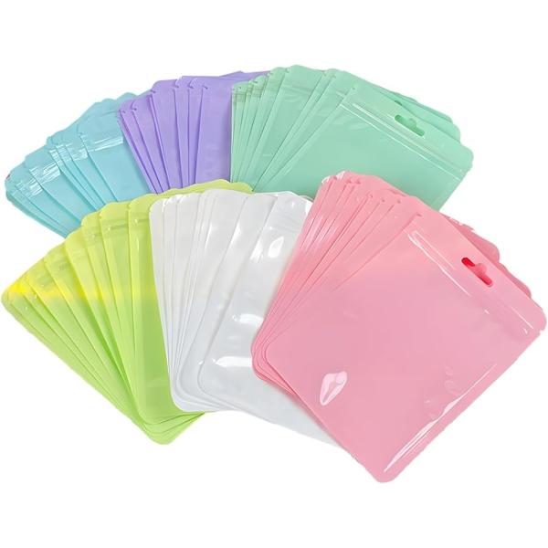 バリエーションコード : 2B9RUGTYJR6色セットのジッパー付き袋で、カラフルなデザインが揃っています。小物やアクセサリーの小分け収納やラッピングに最適です。クリアタイプの表面で中身が一目で確認でき、使い勝手抜群です。「仕様」サイズ：...