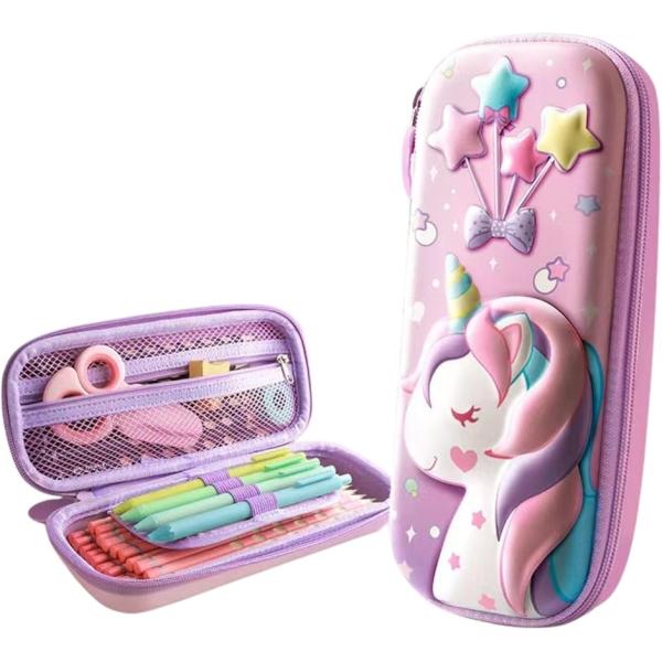 バリエーションコード : 2B9S4RX4X4立体感のある3Dユニコーンデザインが特徴のペンケース。パステルカラーのピンクとパープルがとても可愛らしく、小学校や中学校に通う女の子たちに大人気です。見るたびに心が和むユニコーンが毎日の勉強をも...