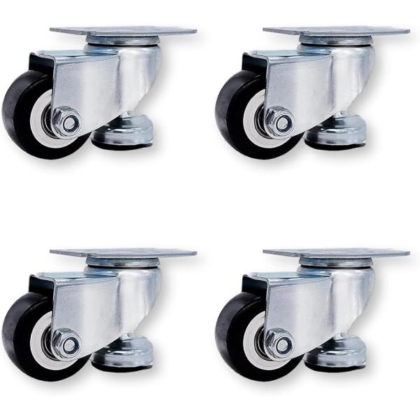 バリエーションコード : 2B9SVWG5UK商品仕様 ： （大）プレートサイズ：62.0mm x 62.0mm (長さ x 幅)　車輪幅：24.0mm　車輪径：50.0mm　取付高：73.0mm　耐荷重：キャスター200KG　取り付け穴径...