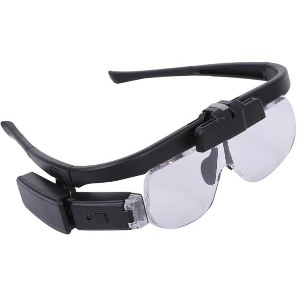 「仕様」拡大172 60mm、展開時175 172 60mm。パッケージ内容: サングラス型ルーペフレームx1、1.5倍/2倍/2.5倍のアクリル光学レンズ3個付属「メガネ型ルーペ」クリップ式装着タイプの拡大鏡で、手持ちを解放して観察や作業...